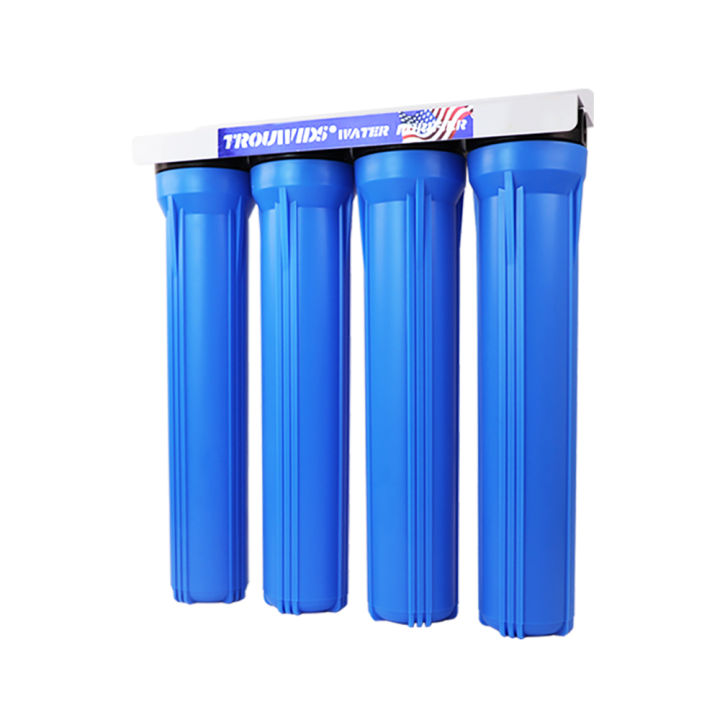 TROUWIDS 4 Stage 20 Inch Deep Well Water Filter Housing Complete Set ...
