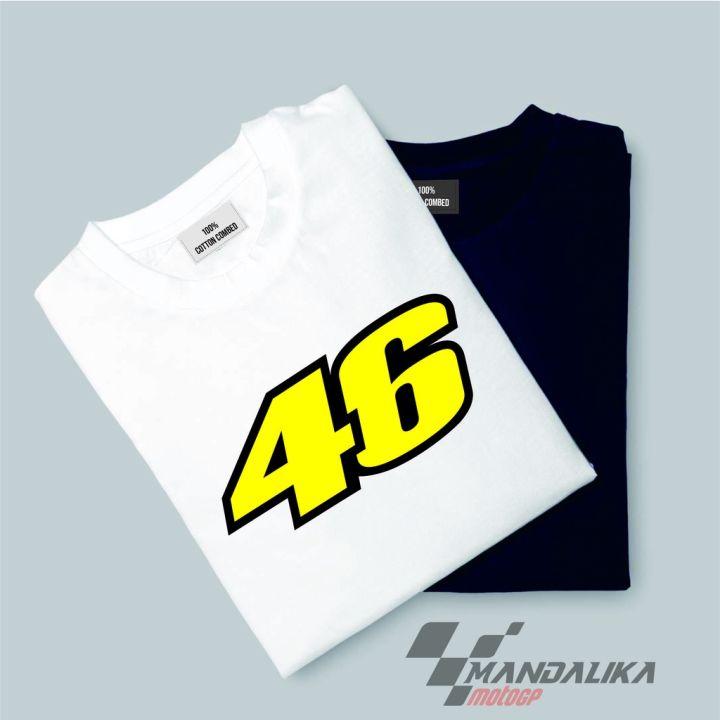 kaos baju Tshirt Distro VALENTINO ROSSI Race Number 46 keren 100% ...