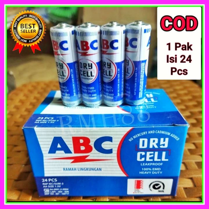 Batre ABC Kecil AA Original 100% 1 Pak Isi 24 Pcs | Lazada Indonesia