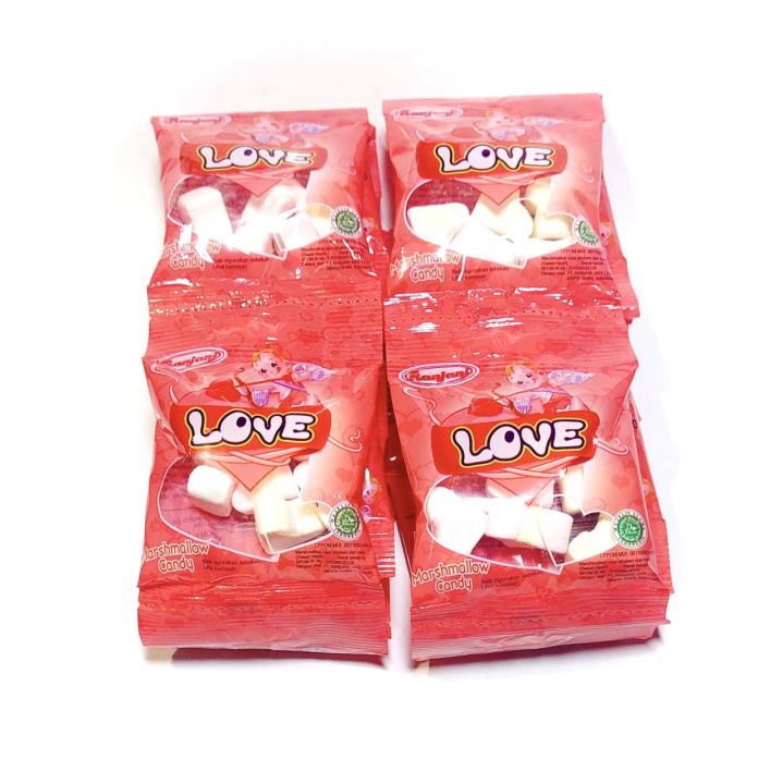 Ranjani Marshmallow Candy Love ( 1 pak isi 20 pcs x 5g ) | Lazada Indonesia