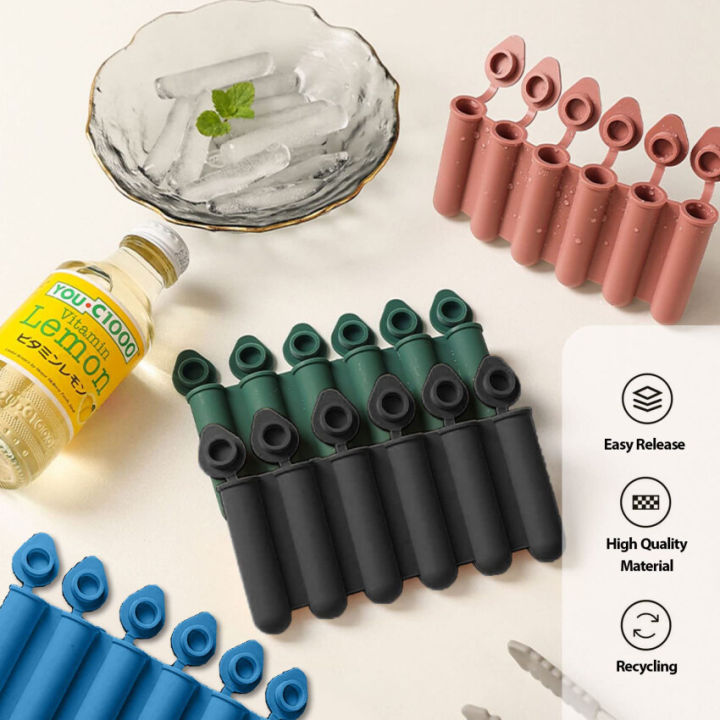 1 chai nước PC khay đá Silicone Mini Khuôn đá Viên 6 khoang, khuôn có ...