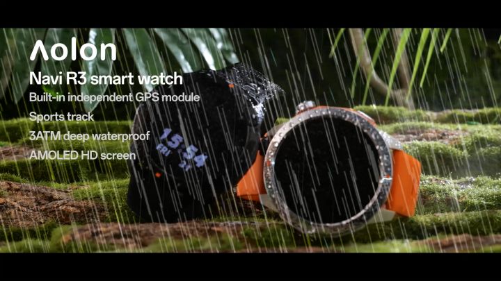 Aolon Navi R3 GPS สมาร์ทวอทช์ตรวจสุขภาพกายตลอด 24 ชั่วโมง 1.43 นิ้ว ...