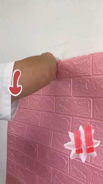 50PCS 3D Wallpaper Self Adhesive Brick Sticker and Adhesive Waterproof ...
