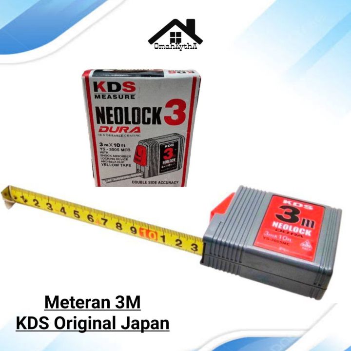 Meteran Tukang KDS 3 Meter Neolock Original Japan | Lazada Indonesia