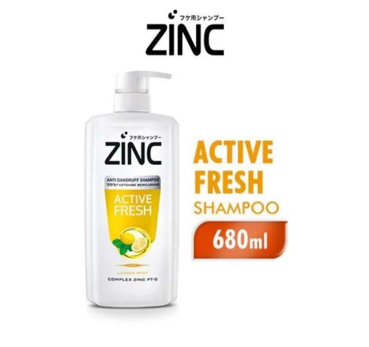 zinc shampoo active fresh 680ml kemasan pump | Lazada Indonesia