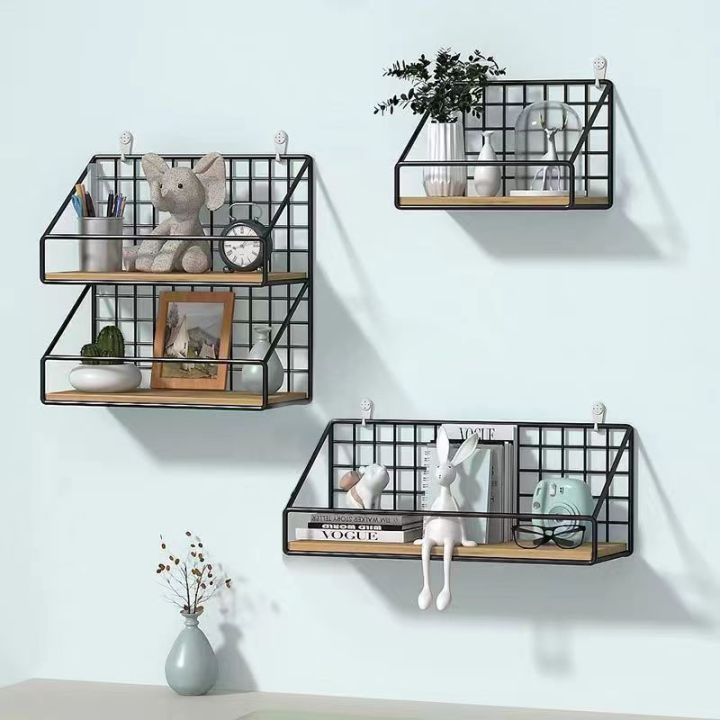 Wall Shelf Rack Wall Hanging Decoration Shelves Rack Wooden Shelf Wall ...
