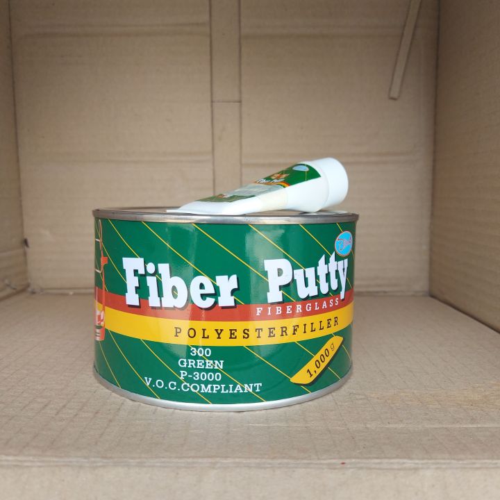 สีโป๊วไฟเบอร์ 2K สีโป้ว กันสีขึ้นเหลือง กันสนิมดันขึ้นมา Fiberglass ยึดเกาะเหล็กได้ดี Fiber ...