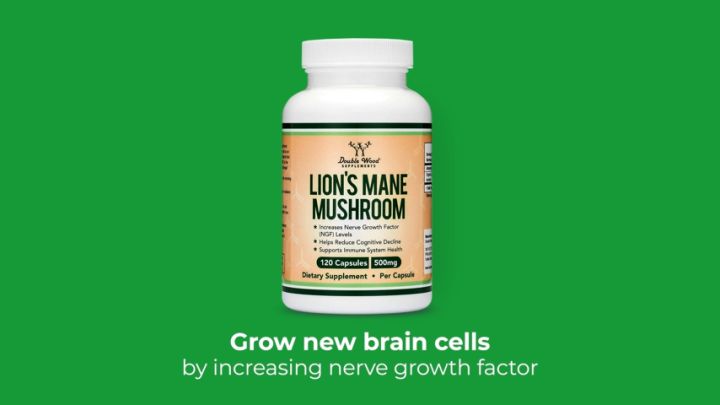 Real Lion's Mane US-Grown Mushrooms 120 Cognition Capsules for Ultimate ...