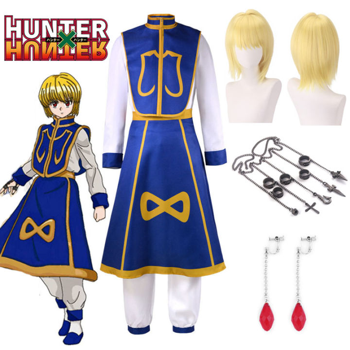 Anime Manga Hunter x Hunter Kurapika Cosplay Costume Wig Fingers Rings ...
