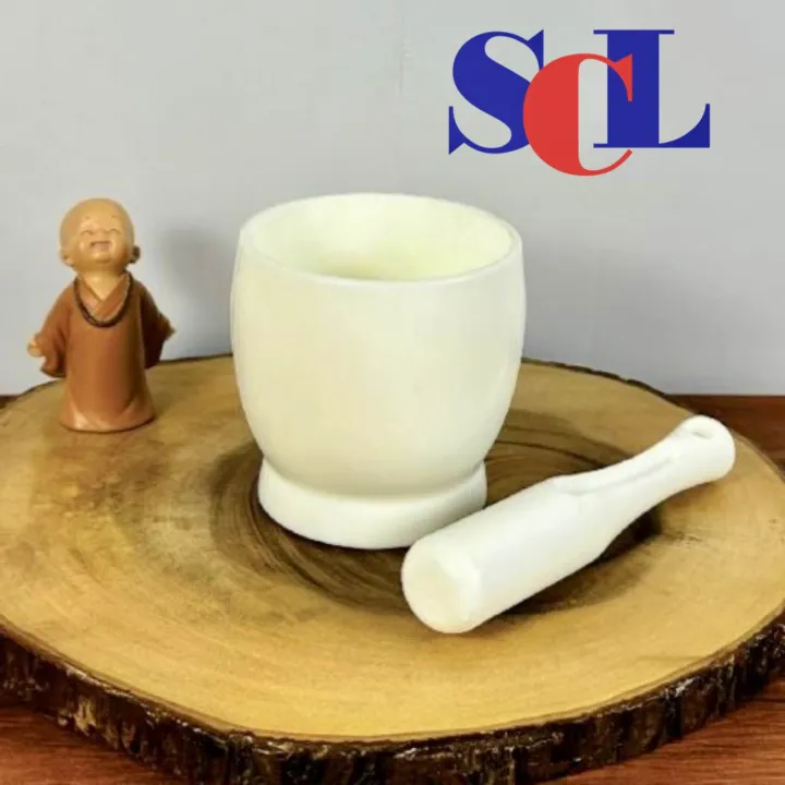 KITCHEN ESSENTIALS HARD PLASTIC MORTAR AND PESTLE FOR CRUSHING/POUNDING ...