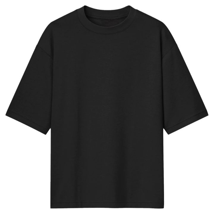 Kaos Polos Oversize Cotton Combed 24s Premium Hitam Lazada Indonesia