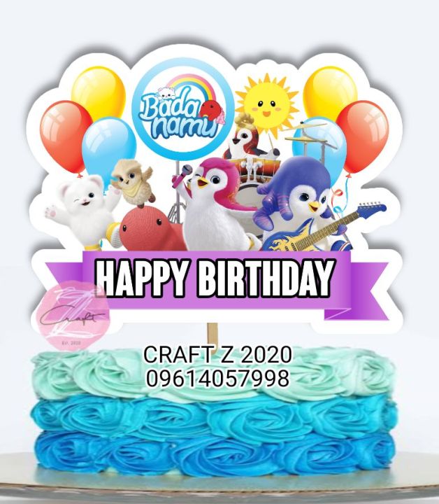 Badanamu Happy birthday Cake topper decoration | Lazada PH