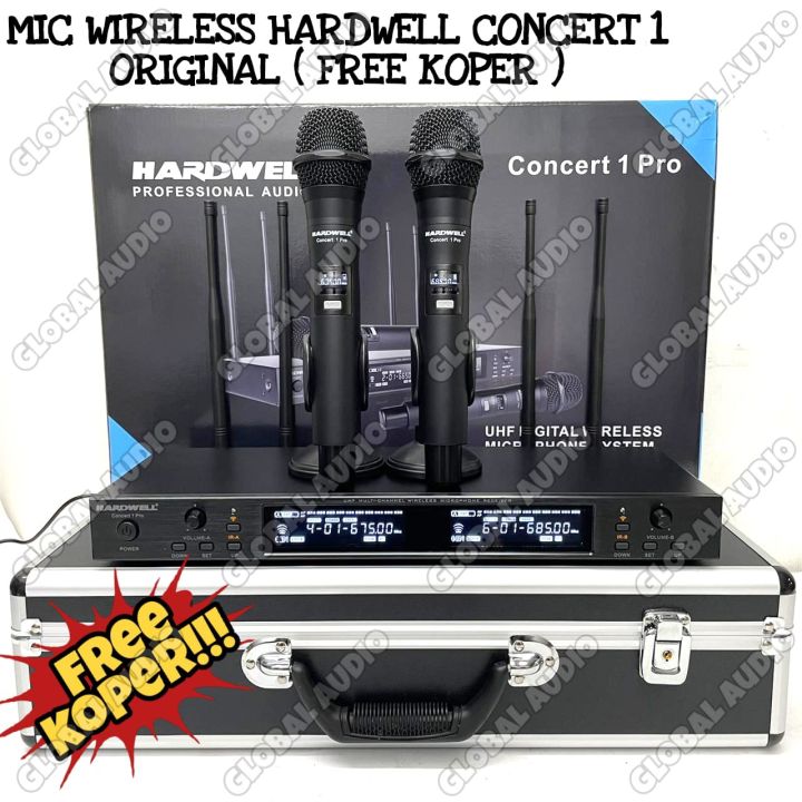 Mic wireless Hardwell Concert 1 Pro ( 2 Mic Handheld/ 2 Mic Pegang ...