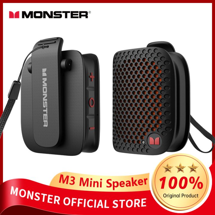 Monster M3 Bluetooth Speaker Outdoor Wearable Magnetic Clip-on Portable ...