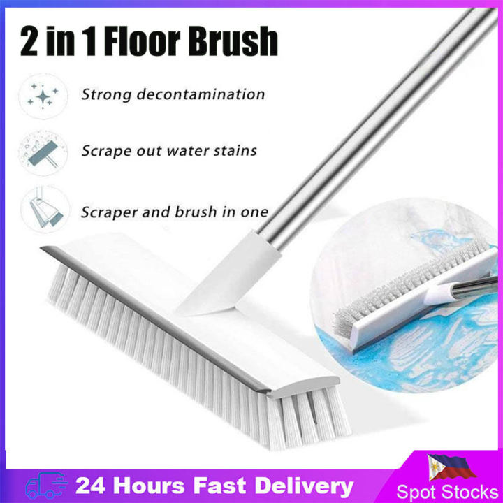 Greensindoor 2 in 1 Ground Brush with Long Handle Floor Brush with ...