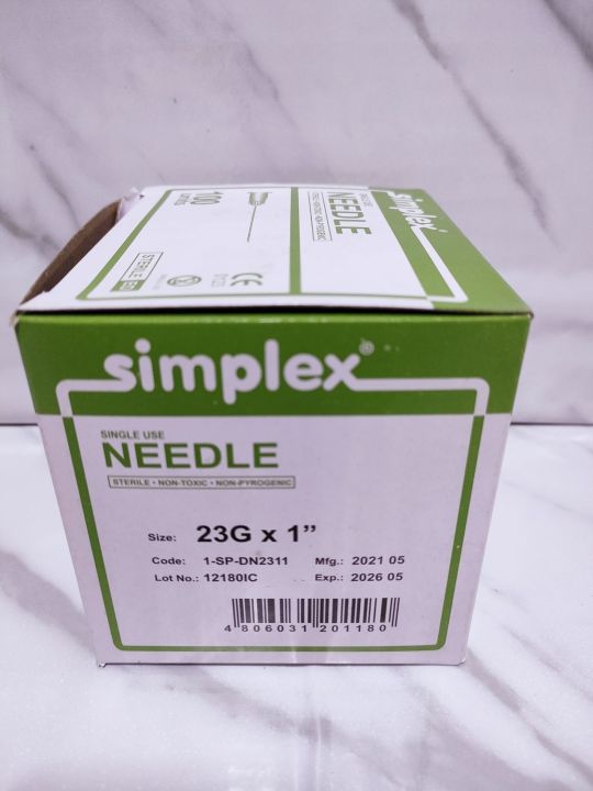 Simplex Needle 23G x1" (100pcs/Bx) | Lazada PH
