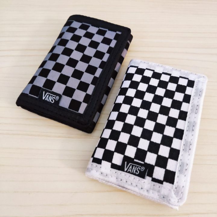 Get Your Checkered Style on with Vans Men Women Unisex Trifold Slipped ...