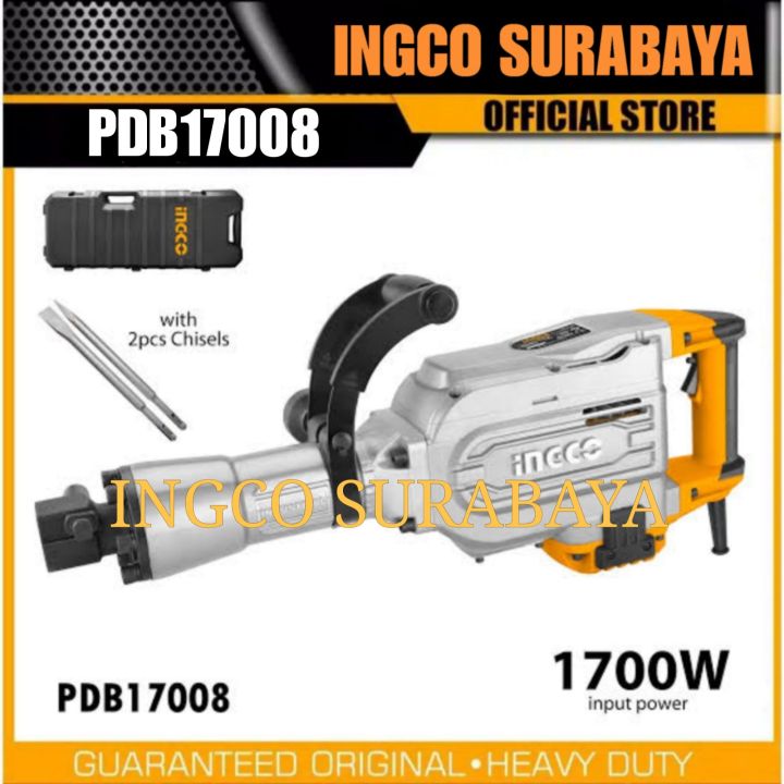 INGCO PDB17008 JACK HAMMER DEMOLITION BREAKER 2,5J MESIN BOBOK TEMBOK ...