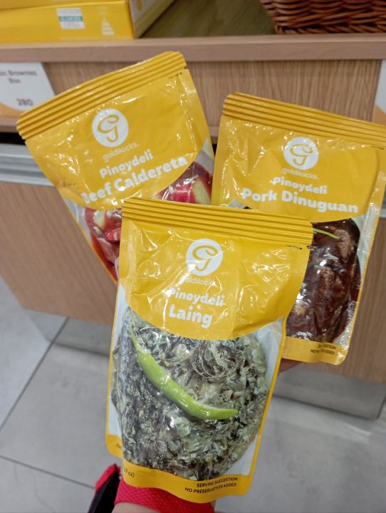 Goldilocks Pinoy Deli Ulam/Laing, Pork Caldereta, Pork Dinuguan ...
