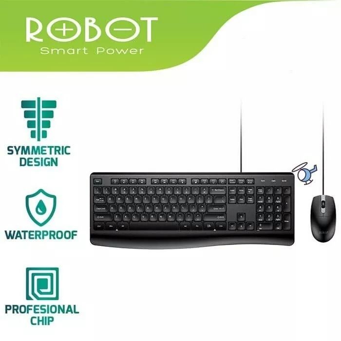 ROBOT Keyboard KM2600 Set Combo Keyboard and Mouse for Komputer/Laptop ...