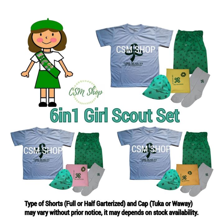 6in1 Girl Scout Uniform SET (GSP School Uniform) | Lazada PH