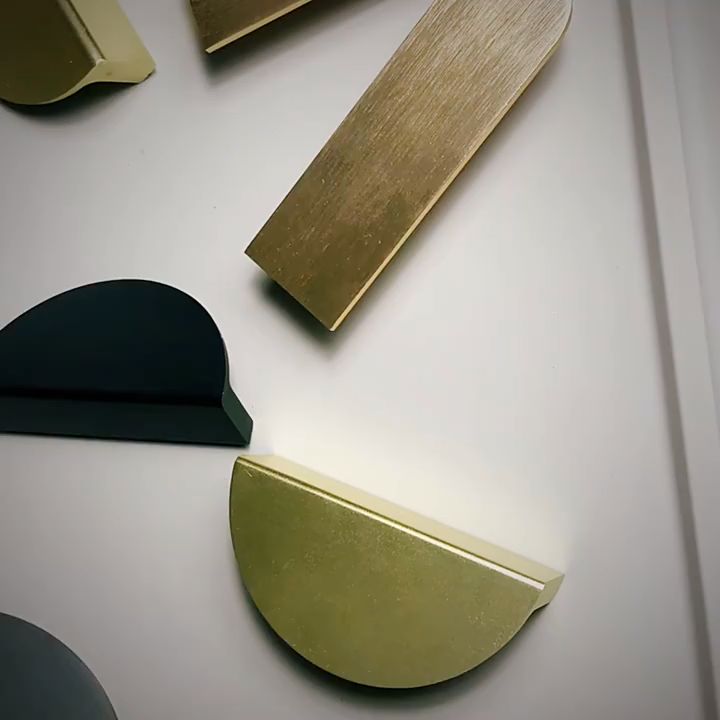 Modern Minimalist Round Cabinet Handle Furniture Hardware Half Round ...