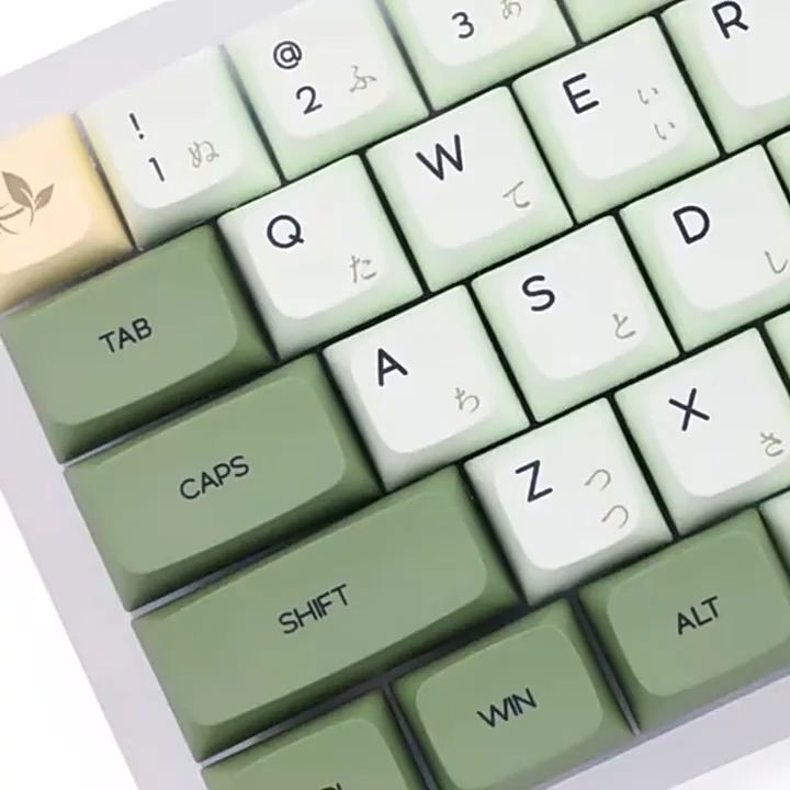 Matcha Sublimation PBT Keycaps Similar XDA Profile English Japanese 124 ...