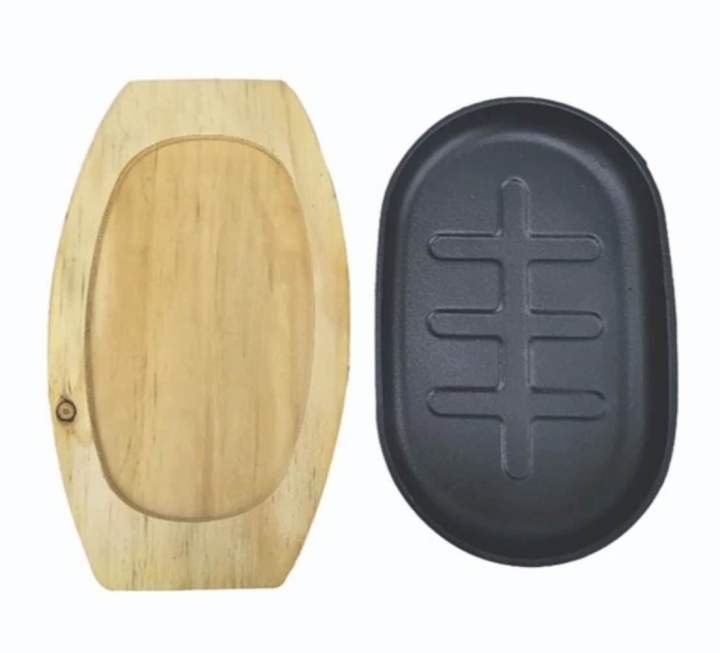 Sizzling Cast Iron Hot Plate Oval / Sizzling Plate / Sizzling Mee Plate ...