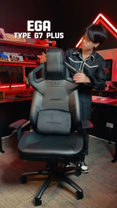 เก้าอี้เกมมิ่ง EGA TYPE G7 / G7+ Gaming Chair High quality cool spandex PU มีให้เลือก 2 สี เบาะ ...