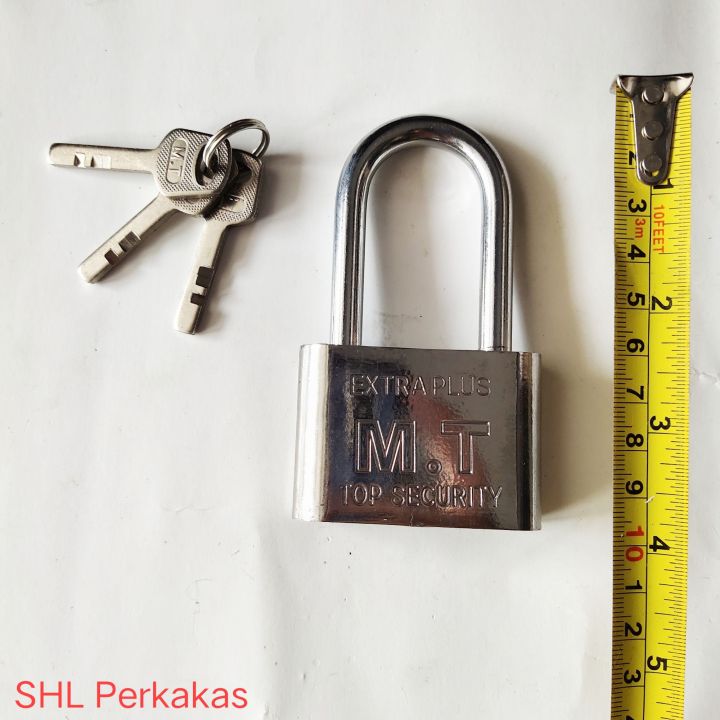GEMBOK PUTIH 60 mm GAGANG PANJANG GEMBOK PAGAR PINTU RANTAI BESAR ...