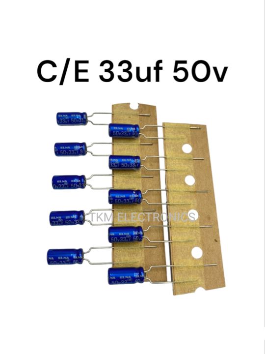 C capacitor 33uf 50v ขารวดยาว ราคา10ตัว อิเล็กโทรไลต์ electrolyte | Lazada.co.th