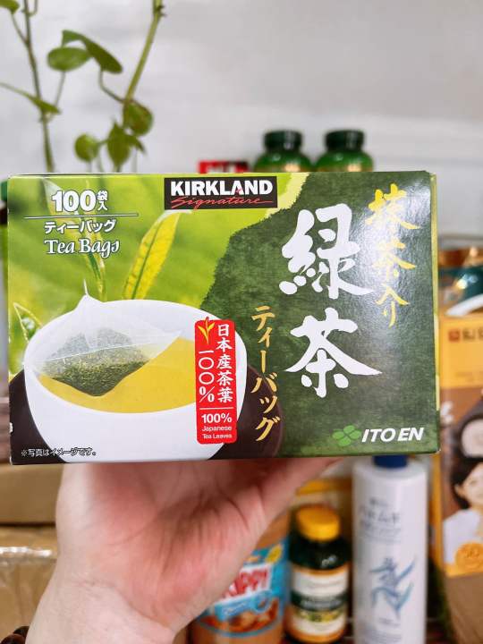 Trà xanh túi lọc Green Tea Sencha & Matcha Kirkland Signature hộp 100 ...