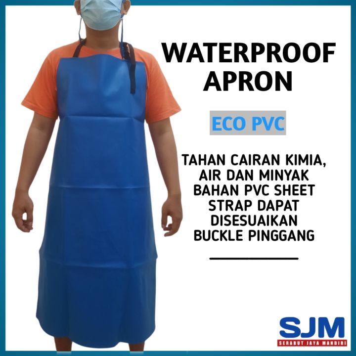 Apron Industri Anti Air Celemek Waterproof PVC Tahan Cairan Kimia Model ...