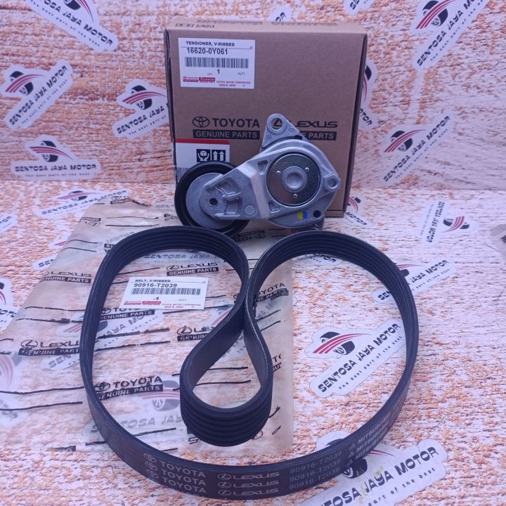 Tensioner Assy Plus Fan belt Van belt Agya Calya Sigra Sienta Vios Limo ...