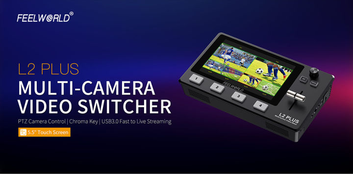 FEELWORLD L2 Plus Multi Camera Video Mixer Switcher พร้อมหน้าจอสัมผัส ...
