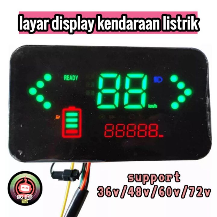 layar lcd display sepeda listrik scooter listrik motor listrik mobil ...