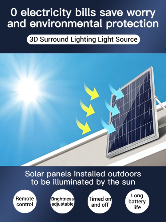 JUMBO 1000W Super Bright LED Solar Ceiling Light with Panel, Dual-Pack ...
