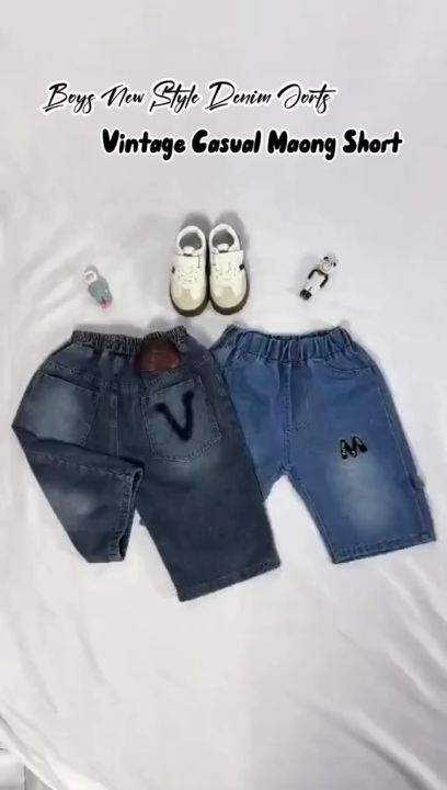 5-14 Years Old Denim Jorts for Kids Short New Korean Style Middle ...