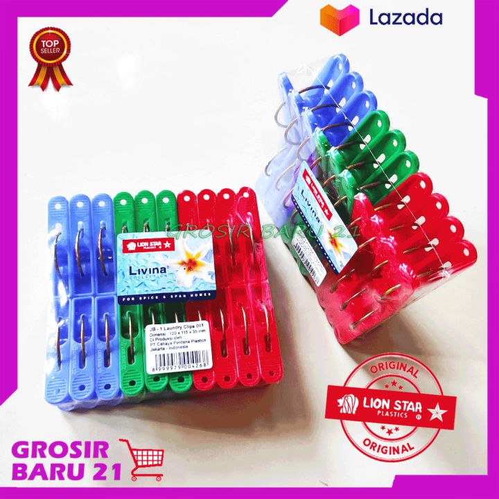 PROMO TERMURAH !! Jepit Baju Ring Jepitan Baju Lion Star by GROSIR BARU ...