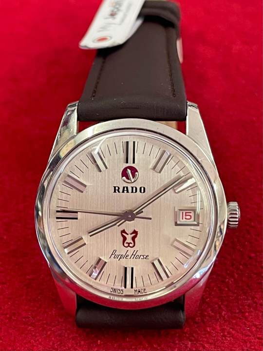 RADO ม้าเเดง 25 Jewels Purple Horse Automatic ตัวเรือนสแตนเลส นาฬิกา ...