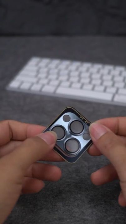 Full Cover Metal+Glass Camera Lens Protector on For iPhone 14 Pro Max ...