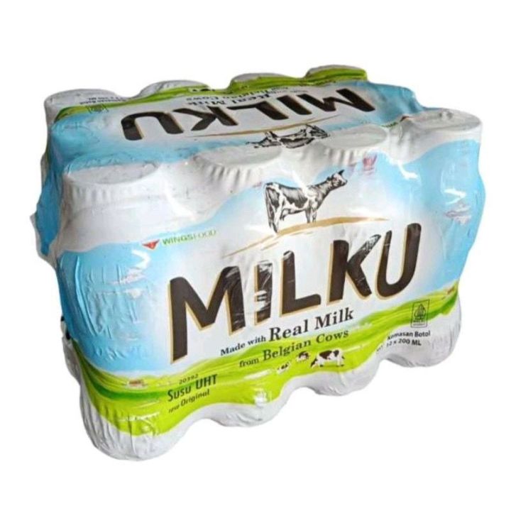 Milku Minuman Susu UHT Rasa Original PET 200ml (1 pack/12 botol ...