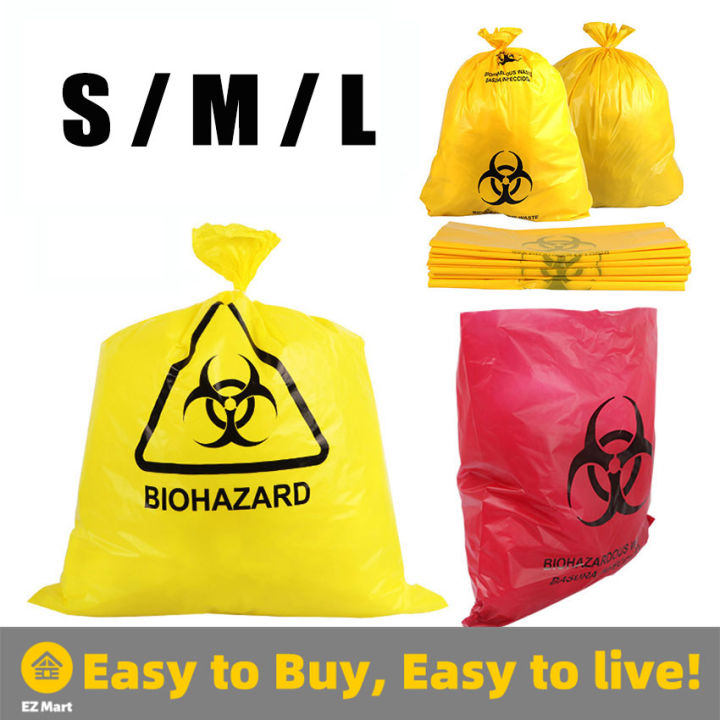【Fast Shipping】 1pc Disposable Biohazard Medical Waste Bag Autoclavable ...