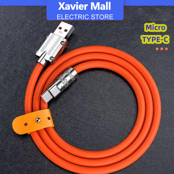 【COD】Xavier 6A Liquid Silicone Cable Quick Charge Micro And Type - C ...