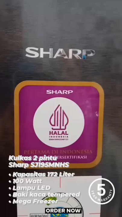 Kulkas 2 Pintu Sharp SJ195MNHS | Lazada Indonesia