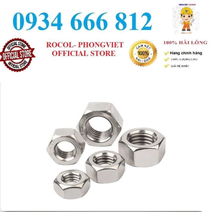Set 10 cái M2-M24 Ecu lục giác,đai ốc lục giác inox304 M2-M24 | Lazada.vn