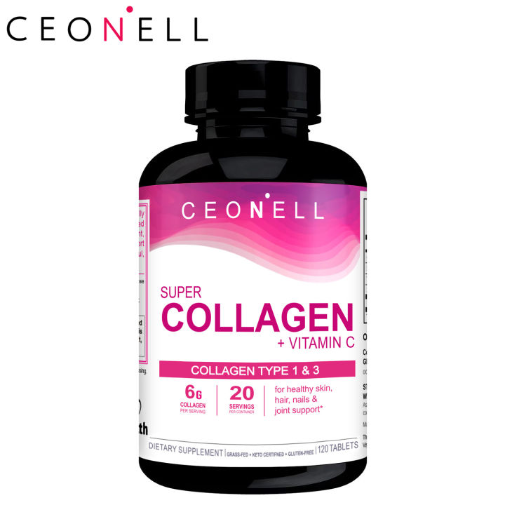 CEONELL Collagen Tablet Vitamin C with Collagen Supplement Skin Anti ...