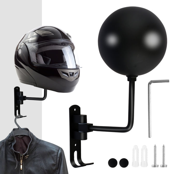 Motorcycle Helmet Rack Motor Helmet Hanger Wall Mount Metal Holder 180 ...