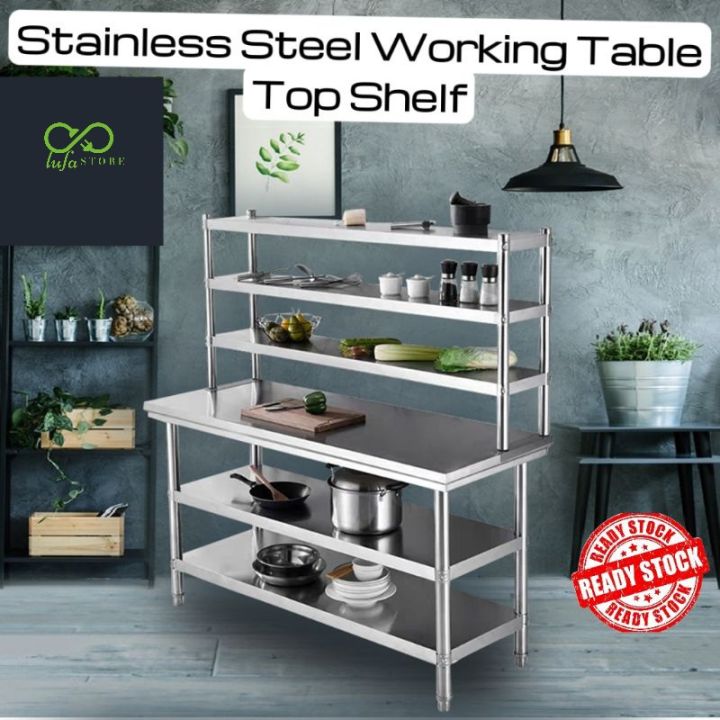 Kitchen Overshelf Rack Extend table top rack Working Table Storage Rack ...