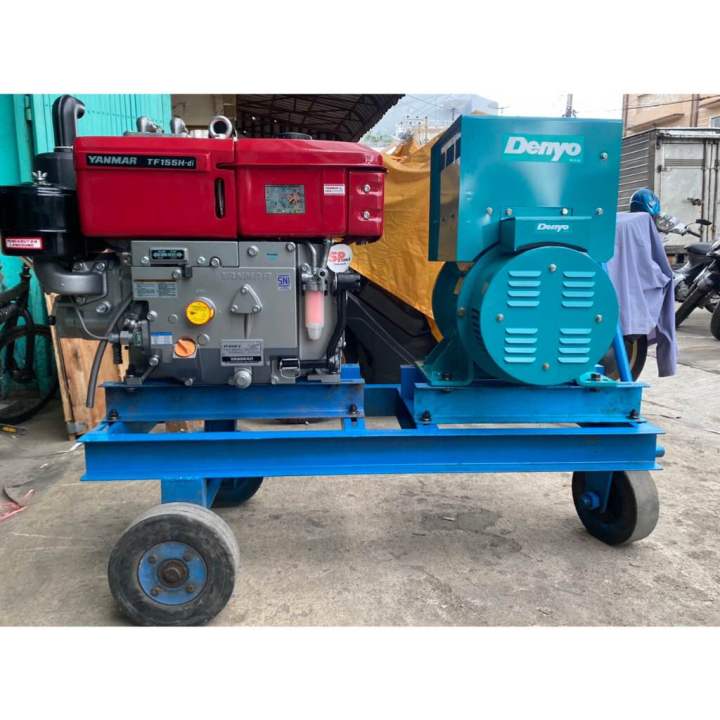 MESIN TRAVO TRAFO DINAMO LAS DENYO 250A + DIESEL YANMAR TF155H SET ...